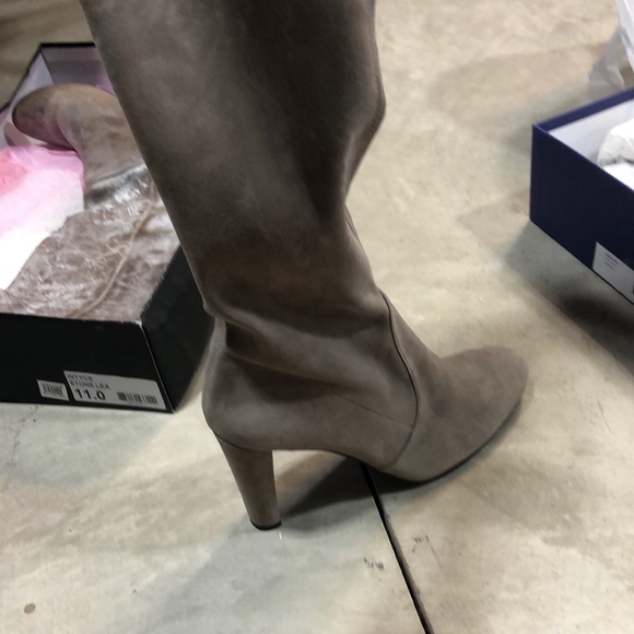 Shoes | Stute Weetman Gray Long Knee Heels | Poshmark